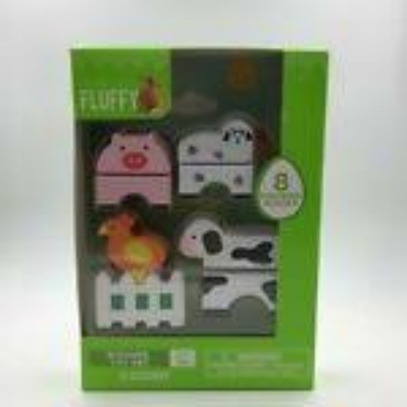 Happy Go Fluffy | Toys | Wood Stacking Farm Animals Balancing Blocks ...